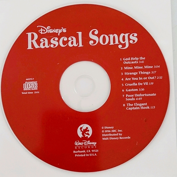 Disney | Media | Disneys Rascal Songs Cd 996 Mcdonalds Promo Disc Only ...